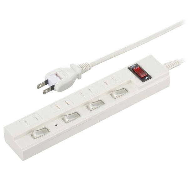 在庫状況：お取り寄せ/3日〜5日で出荷◆精密機器を雷から守る雷ガードつき電源タップ◆雷軽減素子内蔵で落雷時のダメージを軽減◆一括集中スイッチ兼用過電流防止ブレーカー付き・コンセント差し込み口数：4個口・コード長：5m/[HSTPKV45W22]