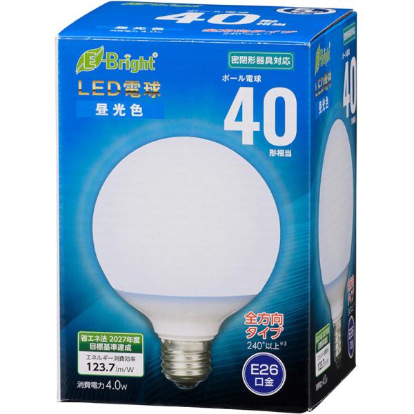 在庫状況：お取り寄せ/※人感センサー、明るさセンサー付などの自動点灯器具では使用できません。・明るさ(全光束)：495lm・ボール電球40W形相当・光の広がり方：全方向タイプ・口金：E26・密閉形器具：対応・断熱材施工器具：非対応/[LDG...