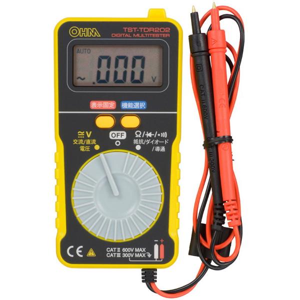 在庫状況：お取り寄せ/3日〜5日で出荷/※ワニグチクリップは別売です。◆携帯しやすいカード型タイプ◆金メッキテストリード使用◆日本語表記で使いやすい/[TSTTDR202]