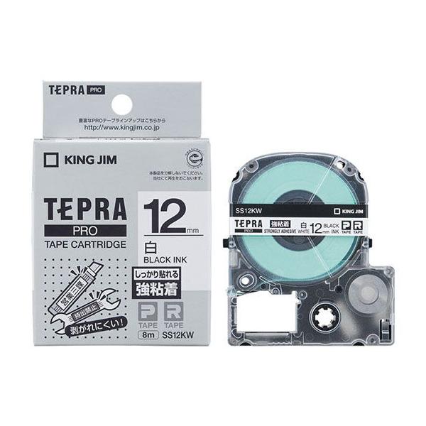 在庫状況：在庫あり/2001年05月 発売/◆テプラPRO・強粘着ラベル 白/黒文字◆テープ幅：12mm/[SS12KW]