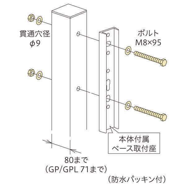 在庫状況：お取り寄せ/7日〜10日で出荷/◆アルミ支柱への取付け◆対応するホスクリーン本体：LP型×2袋、EP/EPL型×2袋、GP/GPL型×2袋、DS2型×2袋HB/HC/HD型×1袋、RK型×1袋※1、HK型×1袋※1、HKL型×1袋...
