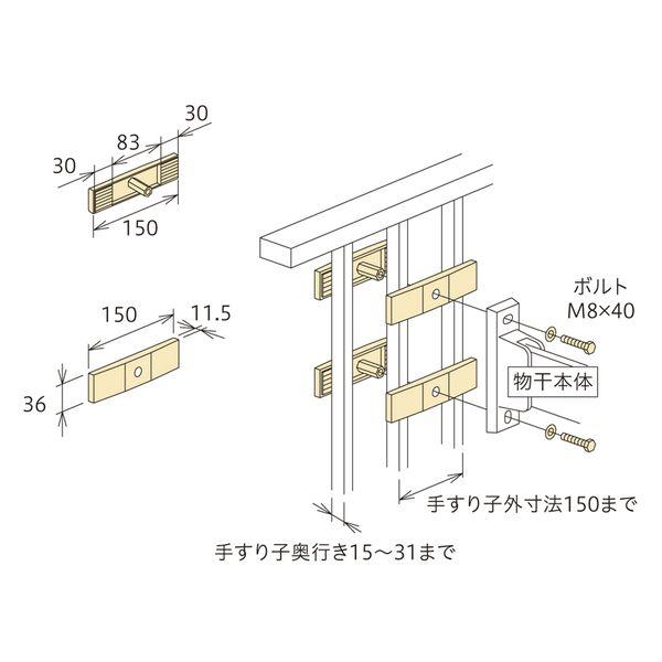在庫状況：お取り寄せ/7日〜10日で出荷/◆手すり格子への取付け◆対応するホスクリーン本体：HB/HC/HD型×1袋/[HP4DBカワグチ]