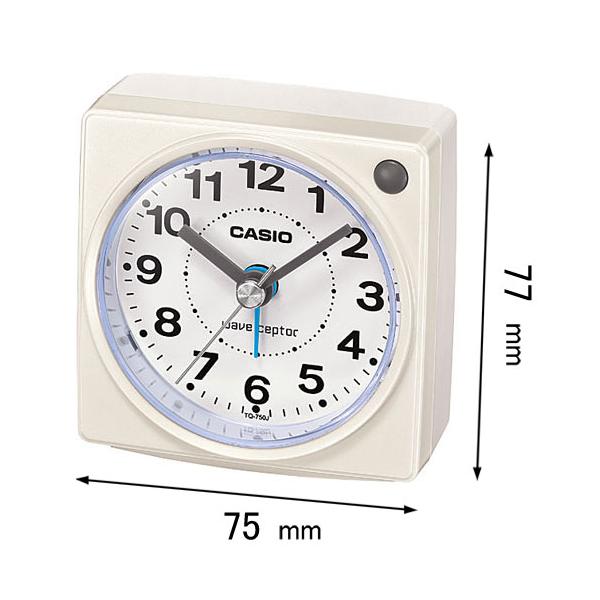 在庫状況：お取り寄せ/2014年09月 発売/◆スヌーズアラームをONにした際は秒針が停止するので、睡眠時コチコチ音が気になりません。◆サイズ：77×75×40mm◆電波修正機能　◆電子音アラーム(4段階で変化)　◆秒針停止機能(スヌーズア...