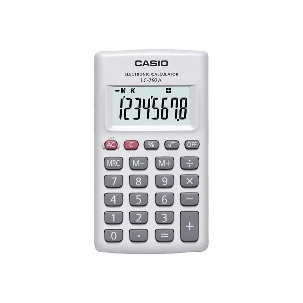 在庫状況：お取り寄せ/お届け：約2週間/ポケットに!カバンに!携帯性抜群の手帳タイプ電卓計算ミスを防ぐ計算状態表示機能/8桁数字が見やすい大型表示液晶採用【W57xD102xH7mm】/[LC797AN]