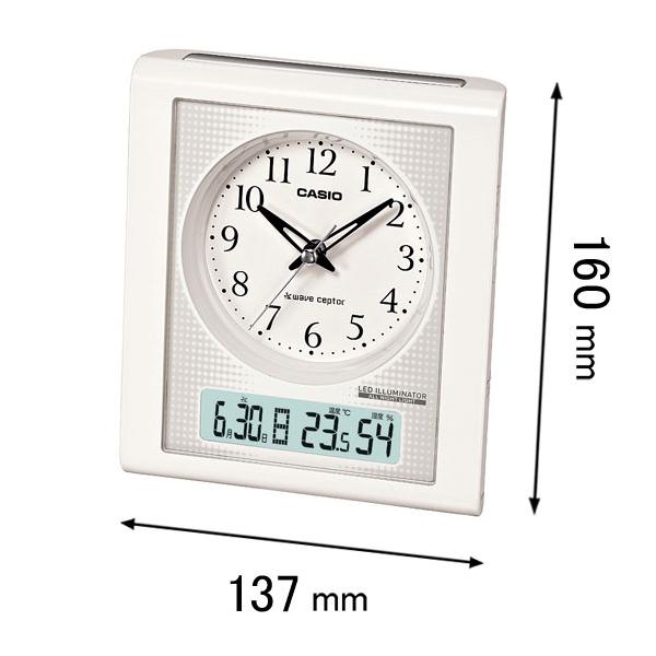 在庫状況：在庫僅少/◆アラームをセットするとライトが点灯し続け、暗所でも時刻が見やすい夜見えライト機能付きの目覚まし電波時計です。◆サイズ：160×137×87mm(H×W×D)◆電波受信機能　◆電波受信マーク表示　◆電波受信インジケーター...