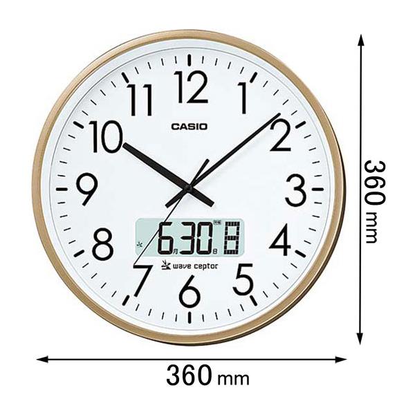 在庫状況：在庫僅少/◆任意の時刻で最大24本プログラムし、チャイムを報音できる大型サイズの掛時計です◆サイズ：360×360×54mm(H×W×D)◆電波修正機能　◆時報　 セット本数：24本　◆デュアルタイム　◆月・日・曜日表示