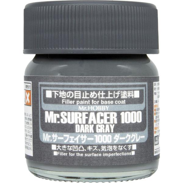 在庫状況：在庫僅少/2026年02月 発売/※画像はイメージです。実際の商品とは異なる場合がございます。GSIクレオス Mr.サーフェイサー1000　ダークグレー です。