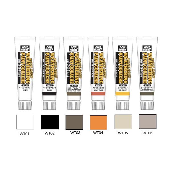 在庫状況：在庫あり/2022年02月 発売/※画像はイメージです。実際の商品とは異なる場合がございます。GSIクレオス 水性ウェザリングペイント 6色セットです。