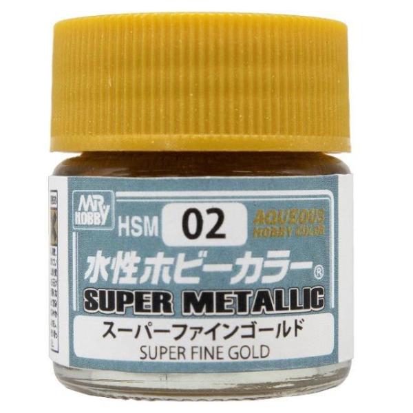 在庫状況：在庫あり/2024年09月 発売/※画像はイメージです。実際の商品とは異なる場合がございます。GSIクレオス 水性ホビーカラー スーパーメタリック　スーパーファインゴールド です。