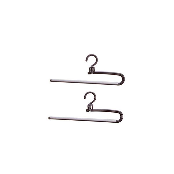 在庫状況：お取り寄せ/7日〜10日で出荷/●ストップバーがスラックスをしっかりキープ●連結フック付◆サイズ(約)：幅395×高さ155×厚さ30mm◆2本組/[リレスラツクス2PBK]