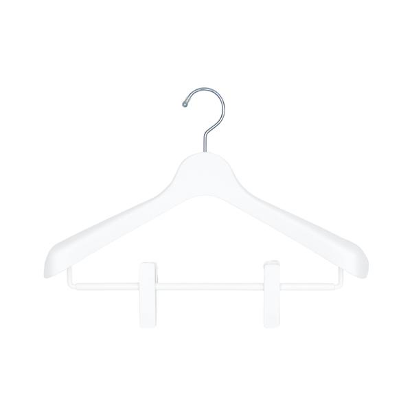 在庫状況：お取り寄せ/7日〜10日で出荷/◆ワイド設計でジャケットの型崩れを防ぐ。◆ロングクリップは先端にすべり止め付き。◆フックは回転し、向きを変えられる。・サイズ(約)：幅400×高さ295×厚さ50mm/[60345シンコハンガ]