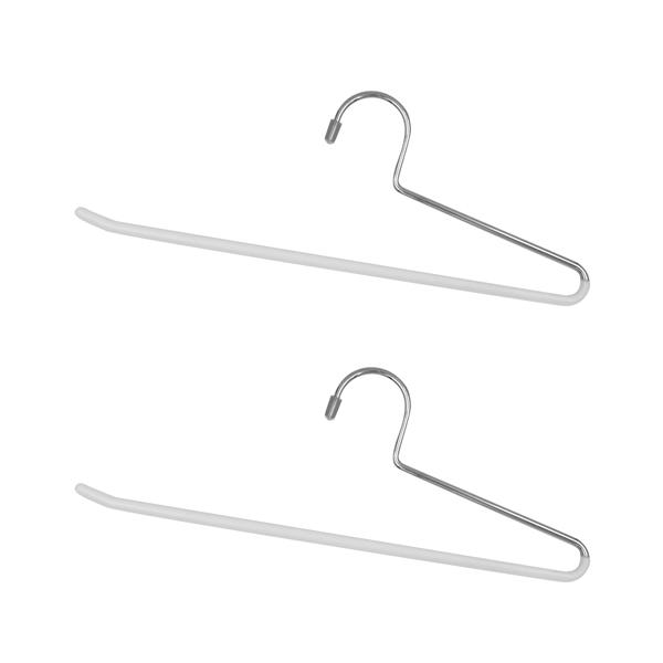 在庫状況：お取り寄せ/7日〜10日で出荷/◆ボトムスの滑り落ちを防ぐPVCコーティングのハンガー。・サイズ(約)：幅350×高さ115×厚さФ8mm/[60645シンコハンガ]