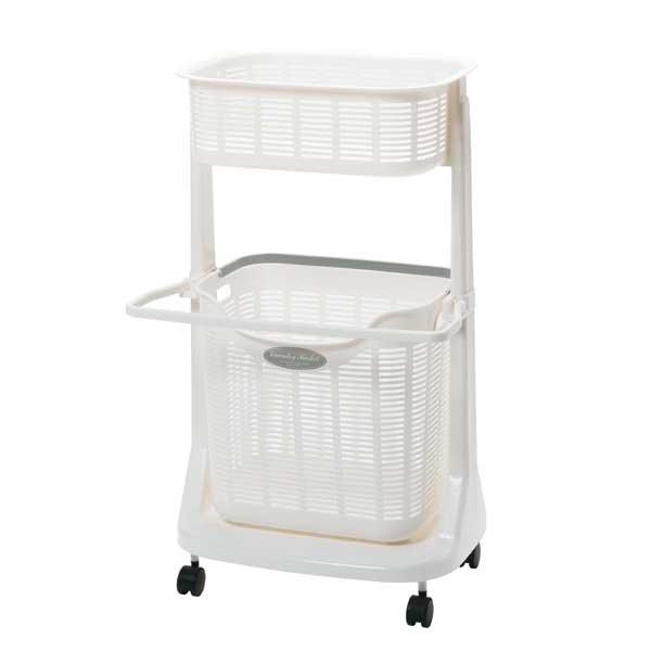 在庫状況：お取り寄せ/7日〜10日で出荷/◆組立簡単!ヘルスメーターがスッキリ納まる足高65mm。◆収容力のある2段タイプのランドリーバスケット。◆タオルや着替え、洗濯物を分けて置ける、セパレートタイプのランドリーバスケット。/[BH302...