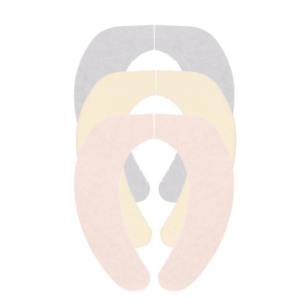 在庫状況：お取り寄せ/お届け：約2週間/2025年04月 発売/※画像はイメージです。◆便座に簡単取り付け・取り外しができる貼るタイプの便座カバー。◆洗い替えに便利な3色組。◆便座の内側までカバーする切り込み付きです。/[KZ04サンコ]