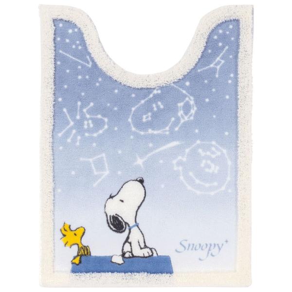 在庫状況：お取り寄せ/7日〜10日で出荷/※マットに飛び乗るとすべってけがをすることがありますので飛び乗らないでください。◆星降る夜空が幻想的な世界観を感じさせる星空×スヌーピーの、大人かわいいデザイン◆抗菌防臭・吸水素材使用で清潔安心◆裏...