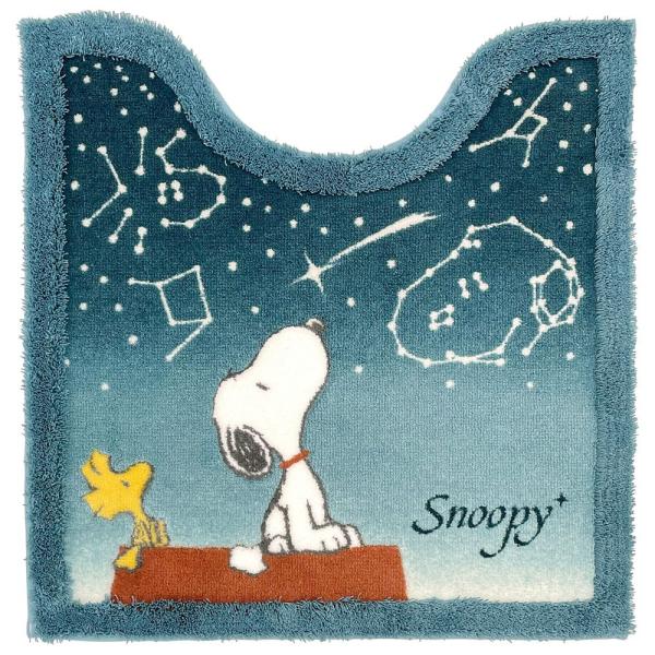 在庫状況：お取り寄せ/7日〜10日で出荷/※マットに飛び乗るとすべってけがをすることがありますので飛び乗らないでください。◆星降る夜空が幻想的な世界観を感じさせる星空×スヌーピーの、大人かわいいデザイン◆抗菌防臭・吸水素材使用で清潔安心◆裏...