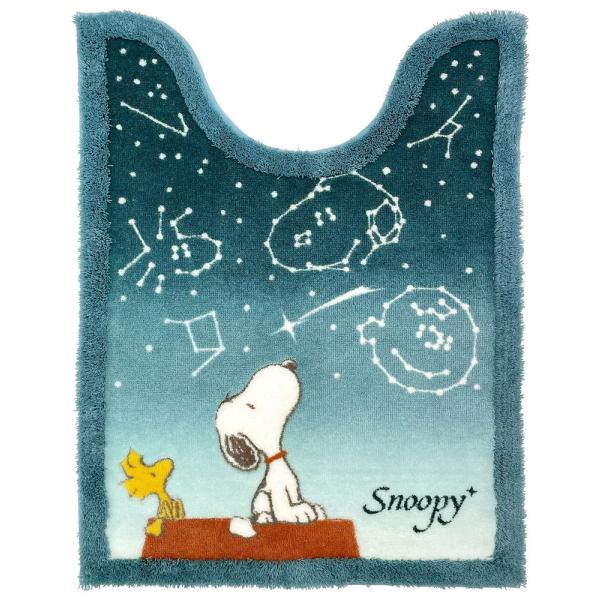 在庫状況：お取り寄せ/7日〜10日で出荷/※マットに飛び乗るとすべってけがをすることがありますので飛び乗らないでください。◆星降る夜空が幻想的な世界観を感じさせる星空×スヌーピーの、大人かわいいデザイン◆抗菌防臭・吸水素材使用で清潔安心◆裏...