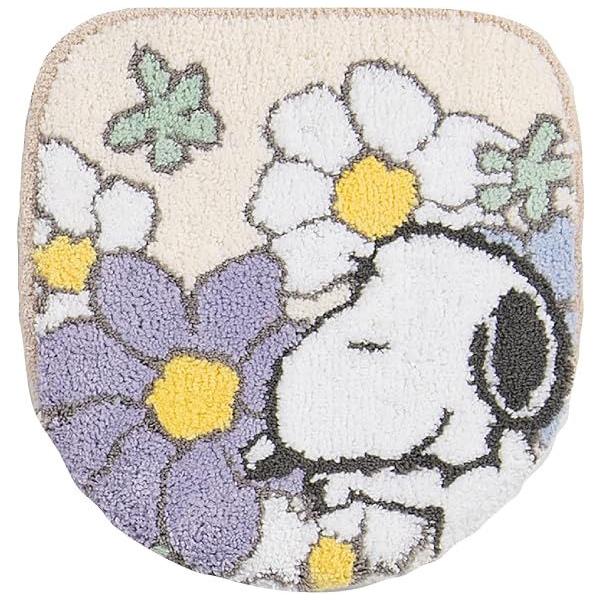 在庫状況：お取り寄せ/お届け：約2週間/◆お花の上で眠るスヌーピーが穏やかでかわいい。◆大人かわいいデザイン。◆普通便座、洗浄便座両方に対応。/[669314センコ]