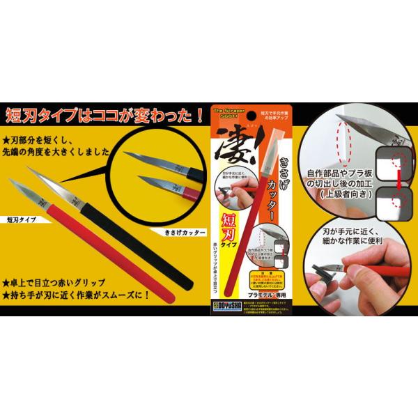 在庫状況：お取り寄せ/3日〜6日で出荷/2018年12月 発売/※画像はイメージです。実際の商品とは異なる場合がございます。童友社 のプラモデル専用工具シリーズ　凄! きさげカッター(短刃タイプ)です。