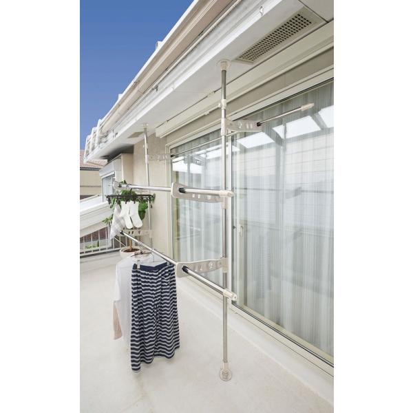 在庫状況：お取り寄せ/7日〜10日で出荷/※竿は別売となります。◆内蔵バネ+ジャッキ方式でしっかりと固定できます◆竿受けは高さ調節ができます◆竿をしっかりと固定するので竿が落ちにくい・サイズ(約)：90×440〜780×2200〜3000m...