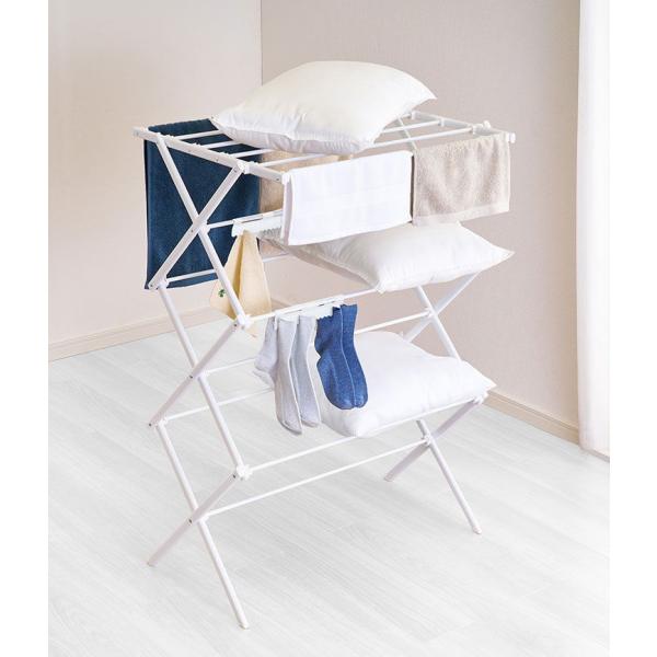 在庫状況：お取り寄せ/7日〜10日で出荷/◆工具不要で組み立て簡単 平干しもできちゃう縦型物干し◆省スペースでたくさん干せる縦型形状◆クッションやセーター等の平干しもできる・サイズ(約)：810×600×1030mm/[NY321リブプラス]