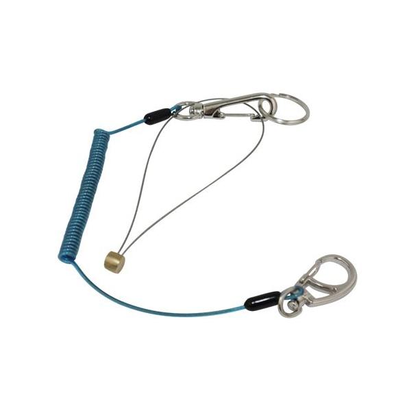 在庫状況：お取り寄せ/取引先在庫あり2日〜4日で出荷/◆耐久性、伸縮性抜群の落下防止、紛失防止用安全コードステンレスワイヤーとウレタンコードを一体成型で丈夫◆最大使用荷重0.5kgまでの重量に使用可能◆最大伸長1050mm、自然長350mm...