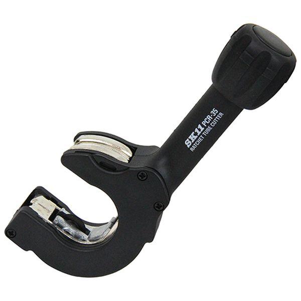 在庫状況：お取り寄せ/取引先在庫あり2日〜4日で出荷/◆本体を回転させなくても、ハンドルを上下に動かすだけで切断可能なラチェット式パイプカッター◆銅・アルミ・真鍮・塩ビ・薄肉ステンレス鋼管の切断◆薄肉ステンレス管も切断できるカッター刃のため...