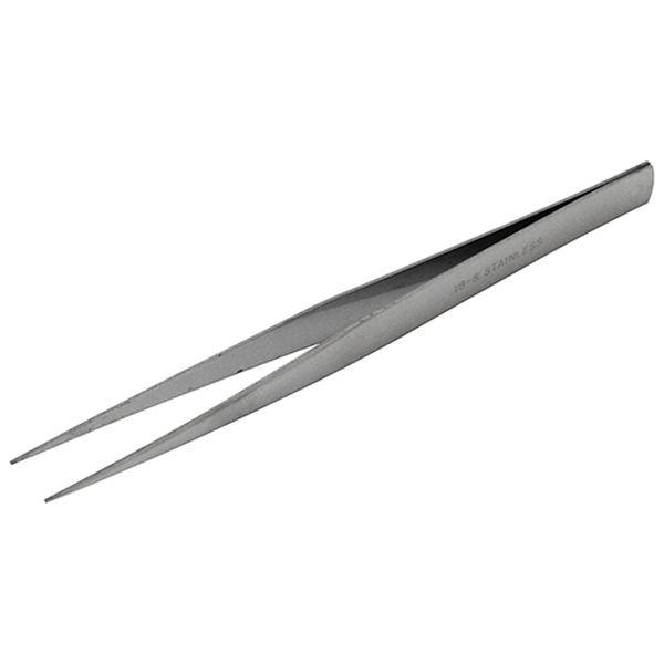 在庫状況：お取り寄せ/取引先在庫あり2日〜4日で出荷/◆磁気を帯びないタイプのピンセット◆テレビやラジオの配線修理、基盤の細密作業や弱電作業◆非磁性ステンレス(18.8クローム)を使用しています/[ジヤクデンヨウピンセツトNO3N]