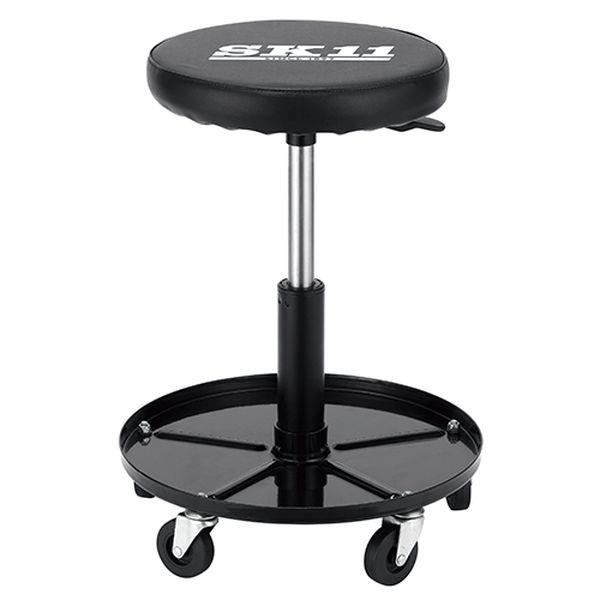 在庫状況：お取り寄せ/取引先在庫あり2日〜4日で出荷/◆楽な姿勢で作業でき、自由に移動もできる便利な作業イス◆作業用椅子◆パーツトレー付きで細かな部品や工具を置くことができます/[SRS103BSK11]