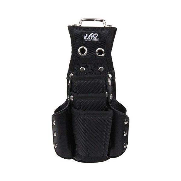 在庫状況：お取り寄せ/取引先在庫あり2日〜4日で出荷/◆こだわりの質感のカーボンレザー調(黒)シリーズのツールケース5丁差し◆工具差し◆安全コードを取り付け自在にスライドが可能/[SKC22BK]