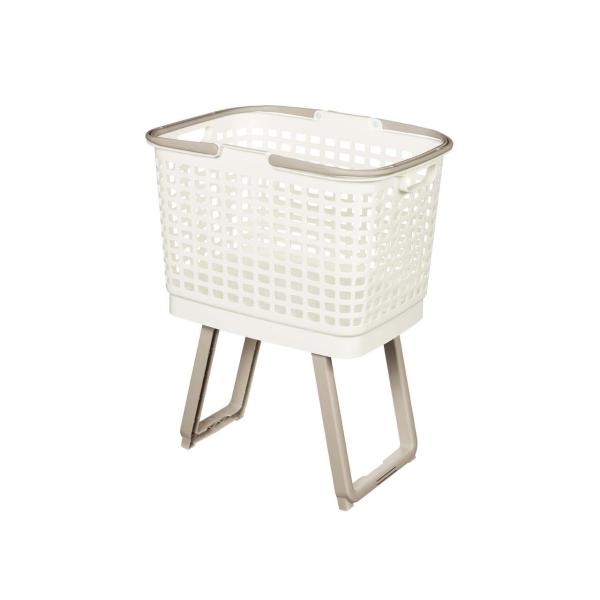 在庫状況：在庫あり/◆洗濯の際の腰への負担を軽減できるバスケット◆収納式スタンド付きなので、腰が楽に洗濯物を干せます/[HMRY1561WGY]