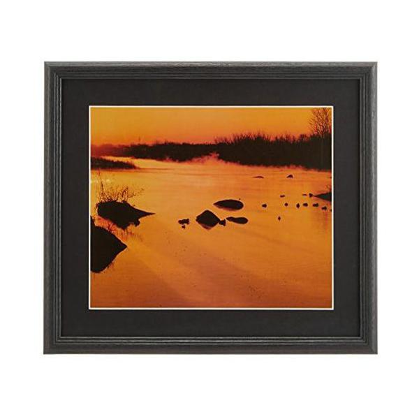 在庫状況：お取り寄せ/◆シンプル＆ナチュラルな木製額縁◆前面板ガラス製◆厚手Vカット台紙(1.3mm)/[YM34ツギリブラツク]