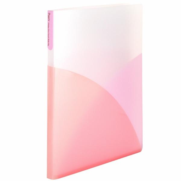 在庫状況：お取り寄せ//2019年08月 発売/◆好きな色で毎日を楽しい気分に!Pastel color(パステルカラー)のワンタッチスライドファイル、Pasty(パスティ)A42穴ファイル。◆穴を開ける前のプリント保管に便利な内ポケット付...