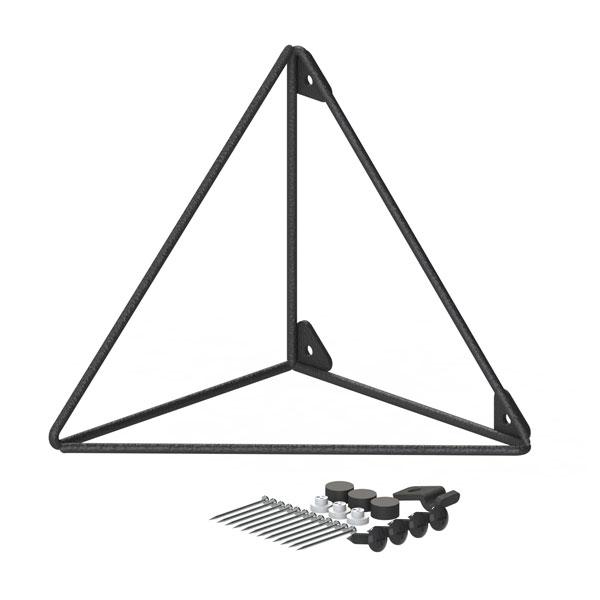 在庫状況：お取り寄せ/7日〜10日で出荷/◆壁面にテトラ型の棚受けを設置するDIYパーツ◆壁を大きく傷つけず、石膏ボードにもOK◆1×6材にジャストフィット/[WPK66ヘイアンシンドウ]