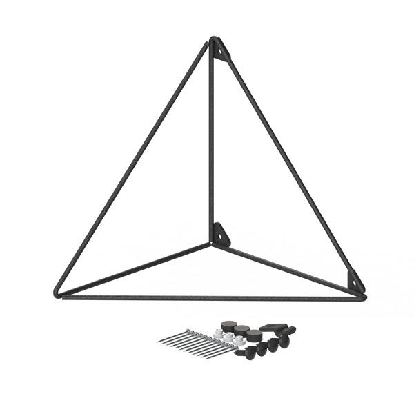 在庫状況：お取り寄せ/7日〜10日で出荷/◆壁面にテトラ型の棚受けを設置するDIYパーツ◆壁を大きく傷つけず、石膏ボードにもOK◆1×8材にジャストフィット/[WPK68ヘイアンシンドウ]