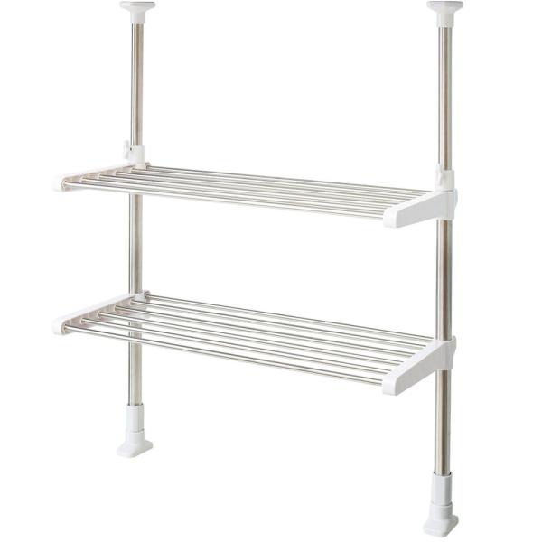 在庫状況：お取り寄せ/7日〜10日で出荷/【組み立て前の注意事項】※本製品は(圧着(突っ張り)式簡易ラック)です。取り付け及び使用条件によっては転倒する場合があります。注意事項を守り、安全にご使用ください。※本製品は、支柱を天井と床に強力に...