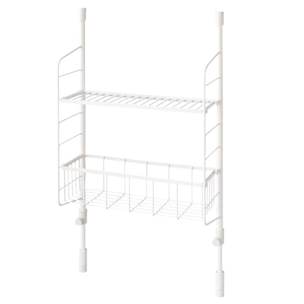 在庫状況：お取り寄せ/7日〜10日で出荷/◆釘・ビスを使わずに取り付けられる簡易式圧着ポールラックサイズ：幅39.5×奥行14.5×高さ70〜105cm/[SPL4ヘイアンシンドウ]