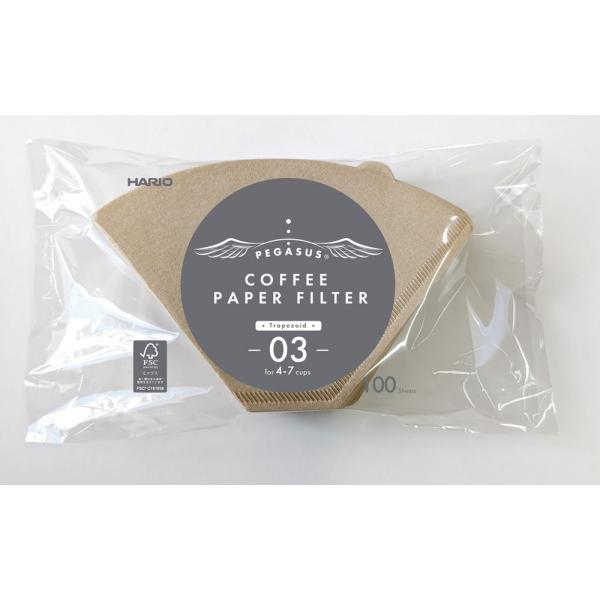 在庫状況：お取り寄せ/※このペーパーはペガサスドリッパー用のペーパーフィルターです。ドリッパーのサイズとペーパーのサイズをご確認のうえご使用ください。◆HARIOの台形ペーパーフィルター(ペガサスシリーズ)/[PEF03100M]