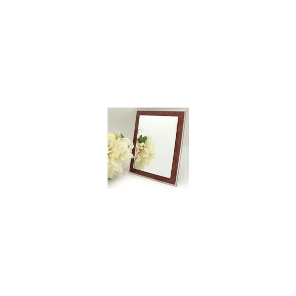 在庫状況：お取り寄せ/7日〜10日で出荷/◆ステッチ柄フレームのおしゃれなミラーです。・サイズ(約)：24.5×19.5×2cm/[FK17BRメリ]