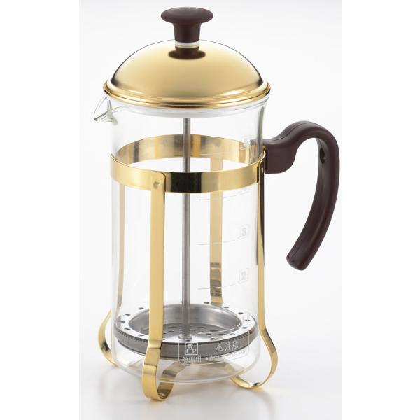 在庫状況：お取り寄せ/◆コーヒーも紅茶も美味しく入れられるプレス式のサーバー◆コーヒーは、豆の旨みや香りが多く含まれる(コーヒーオイル)まで抽出できる◆紅茶はガラス容器内で動きながら開いて抽出するので美味しく仕上がる/[SJ3306]