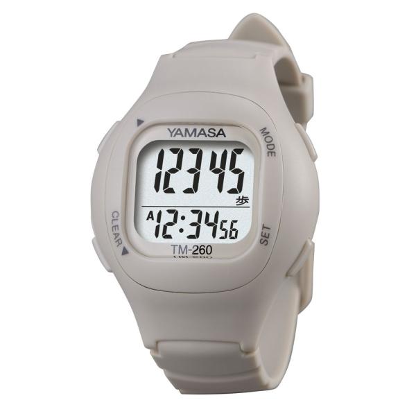 在庫状況：お取り寄せ/お届け：約2週間/◆歩数・カレンダー・時刻表示のみのシンプル機能、かんたん操作◆3D加速度センサー搭載で、左右どちらの手首につけても計測可能・適応手首周り(約)：14.5〜21.5cm/[TM260GR]