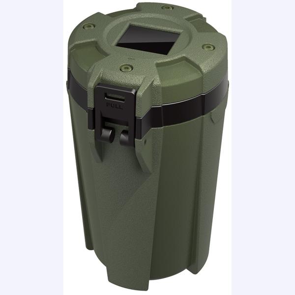 在庫状況：お取り寄せ/3日〜5日で出荷/◆SUV車や4WD車等に合うアウトドアテイストの灰皿◆夜間の喫煙に便利なランタンイエローLED照明付き◆電池交換不要のソーラー電源/[PF362]