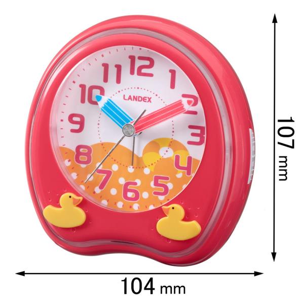 在庫状況：お取り寄せ/※時計に組み込まれている電池は動作確認用のモニター用電池です。◆メロディーアラームクロック◆サイズ：107×104×55mm(H×W×D)◆シンクロ色変化　◆ステップ秒針　◆スヌーズ　◆メロディー6曲