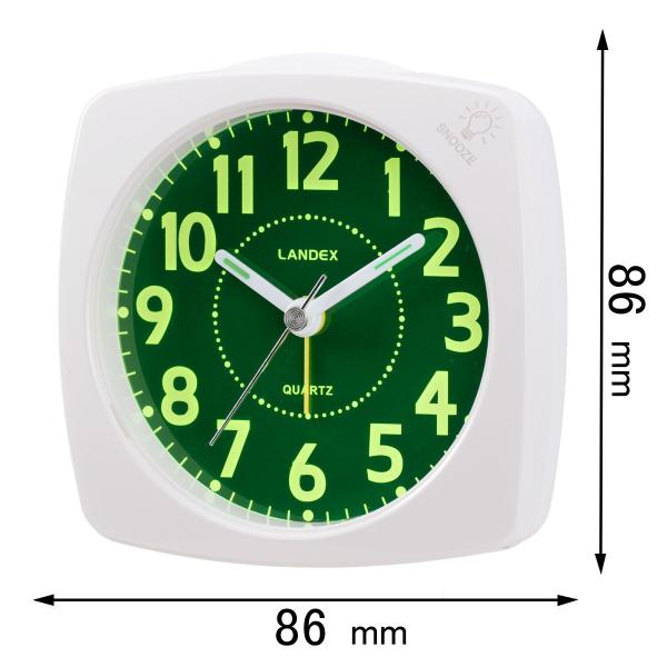 在庫状況：在庫僅少/※時計に組み込まれている電池は動作確認用のモニター用電池です。◆目覚まし時計◆サイズ：86×86×43mm(H×W×D)◆シンクロ点滅　◆スヌーズ　◆残照ライト　◆連続秒針