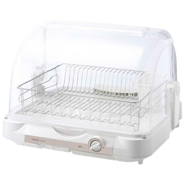 在庫状況：在庫あり/◆大容量6人分収納の食器乾燥器◆丈夫なステンレスかごと銀イオン加工のはし立て◆パワフル風量ですばやく乾燥・容量：6人分/[KDE6001W]