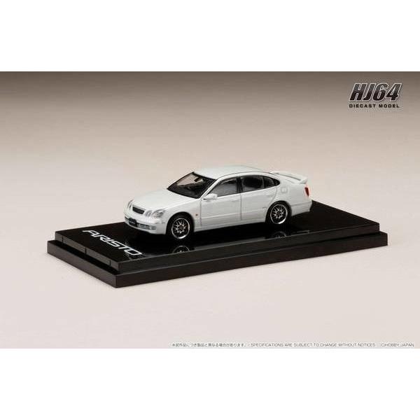 在庫状況：お取り寄せ/2024年12月 発売/※画像はイメージです。実際の商品とは異なる場合がございます。ホビージャパン 1/64 トヨタ アリスト V300 VERTEX EDITION 前期型 カスタムバージョン ホワイトパール です。