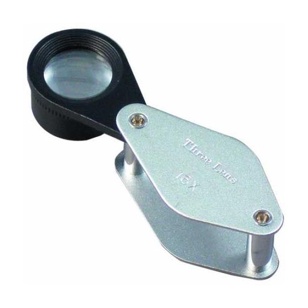 在庫状況：お取り寄せ/※小箱とブリスタ−パック仕様があります。◆3枚レンズ構成の16倍メタルルーペ◆検査、調査、自然観察にどうぞ◆倍率：16倍/[RC1316]