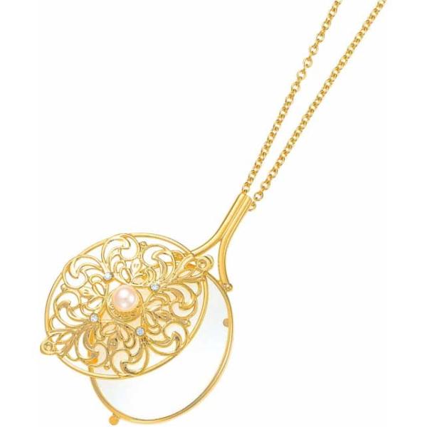 在庫状況：お取り寄せ/2023年07月 発売/◆蓋を閉じれば装飾が美しいペンダントルーペ◆蓋をスライドさせると3.5倍のルーペとしてお使い頂けるペンダントルーペです/[EW324G]