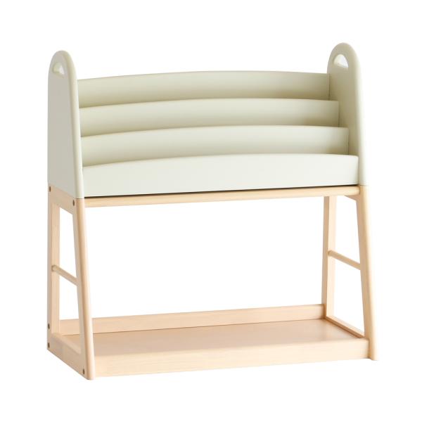 在庫状況：お取り寄せ/7日〜10日で出荷/◆インテリアに馴染む天然木を使用した、ツートーンカラーのかわいい絵本ラックです。/[118368404]