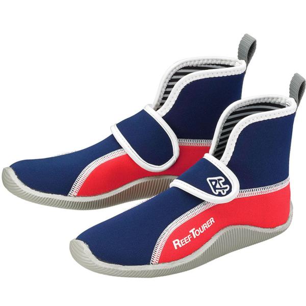 在庫状況：お取り寄せ/3日〜8日で出荷/◆岩場、サンゴ、砂浜のガラス片や海の危険生物から足を保護。◆折るとギンガムチェックが見えるオシャレを演出できます。◆くるぶしまで保護するハイカットなので、お子様の磯遊びやシュノーケリングに最適！/[T...